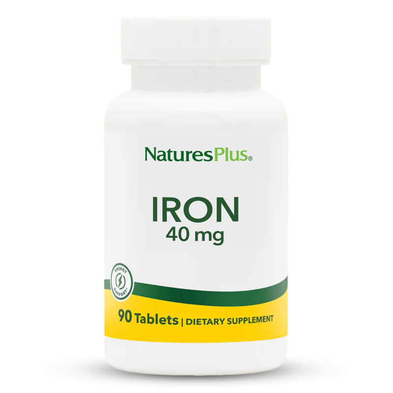 ЖЕЛЯЗО / IRON NaturesPlus – 40mg x 90 таблетки - BG Health