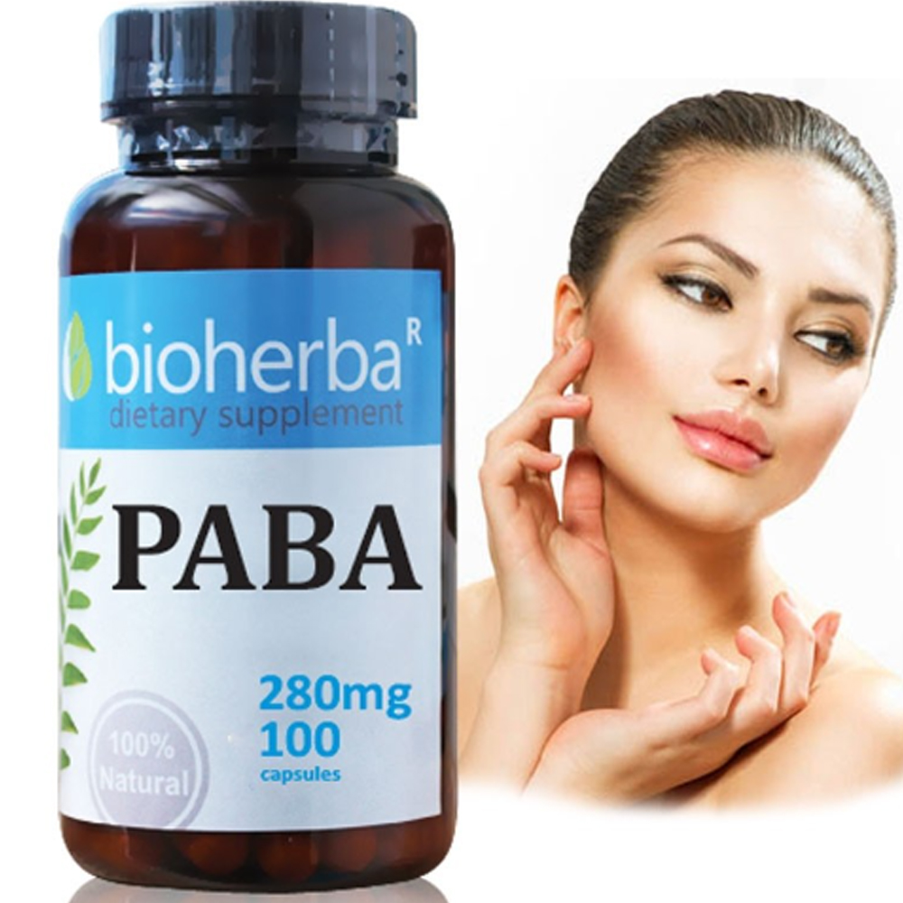 Bioherba Витамин Б-10 ПАБА / Vitamin B-10 PABA 280 mg x 100 капсули ...